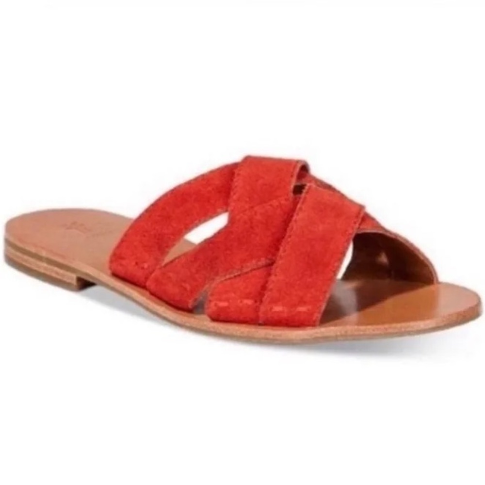 Frye Carla Suede Criss Cross Sandal - Gem